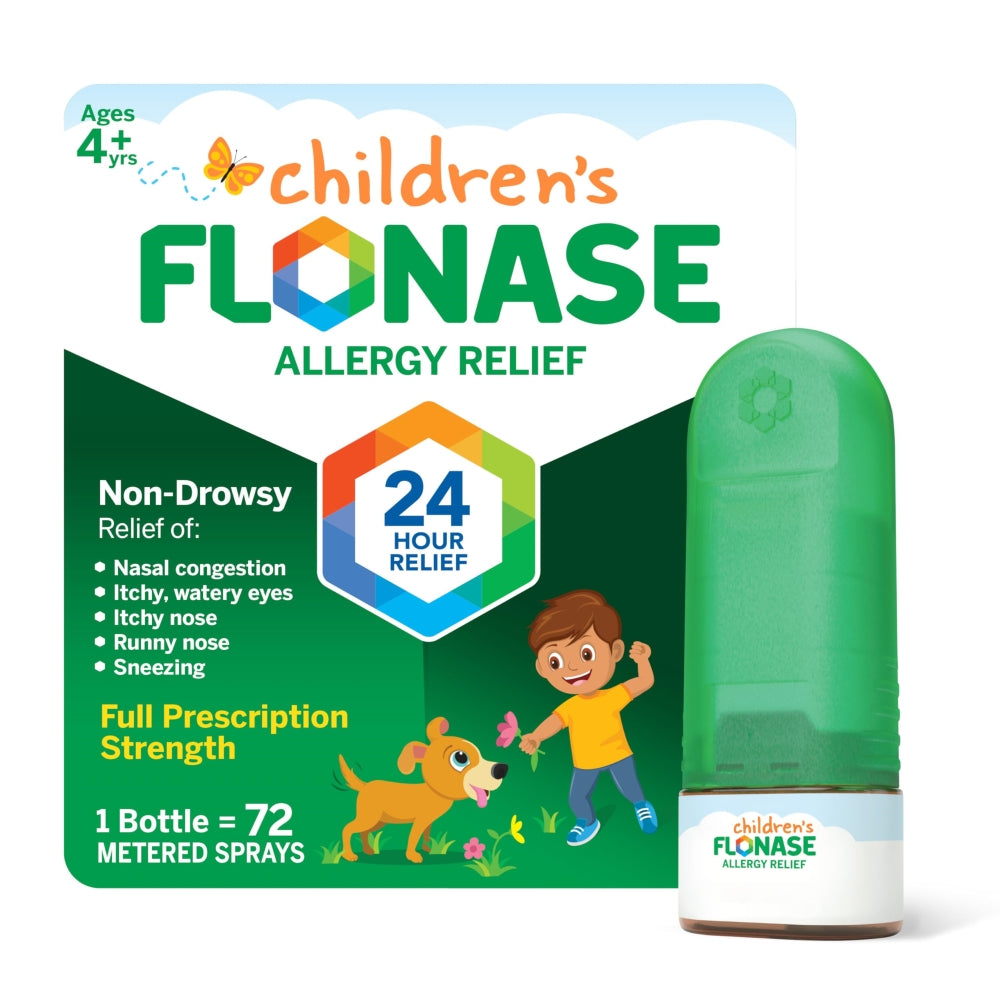 Flonase Children’s Allergy Relief Nasal Spray, 24-Hour Non-Drowsy Mult ...